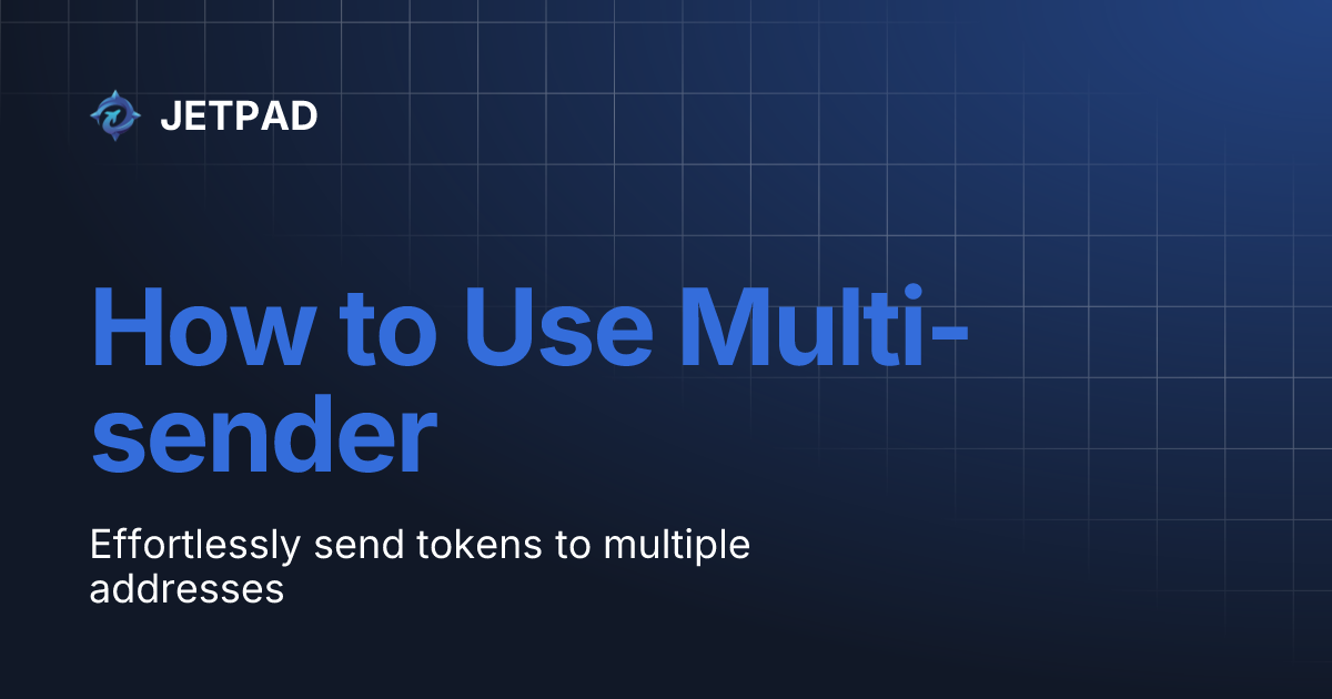 How to Use Multi-sender | JETPAD